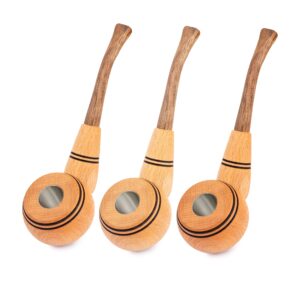 dr. watson - wooden tobacco pipes, set of 3, classic shape, handmade from natural wood