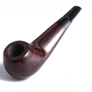 irivng handmade straight stems ebony wooden smoking tobacco pipe with accessories