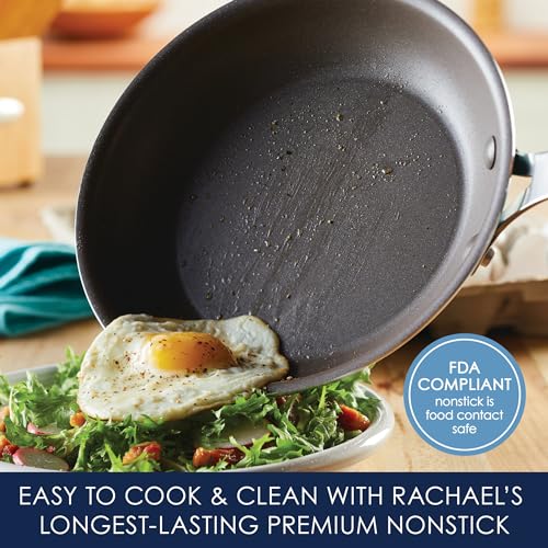 Rachael Ray Cook + Create Hard Anodized Nonstick Cookware/Pots and Pan Set, 10 Piece - Black