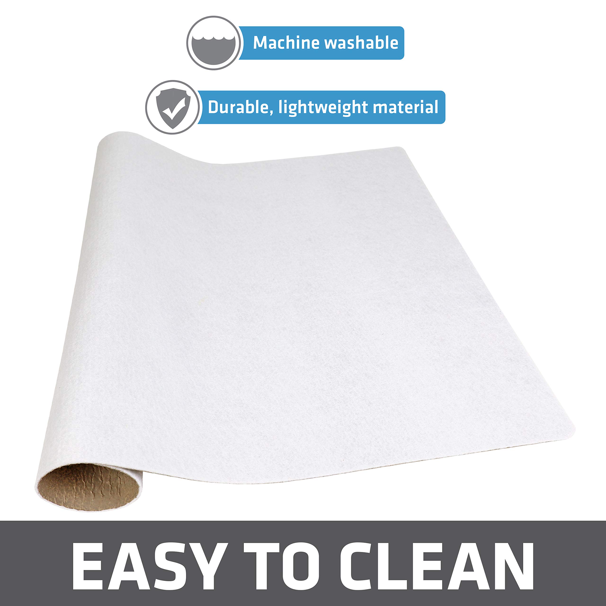 Drymate XL Dish Drying Mat, Oversized (19”x24”), Low-Profile, Super Absorbent, Quick Dry Fabric, Waterproof & Slip-Resistant, for Kitchen Counter, Trimmable, Easy to Clean (USA Made)(White)