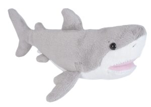 wild republic great white shark plush, stuffed animal, plush toy, gifts for kids, sea critters 11 inches