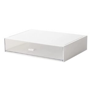 kulusion desk organizer with storage drawers stackable , plastic, white great for office school home - 1drawers (white)