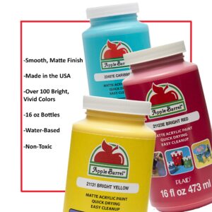 Apple Barrel Acrylic Paint in Assorted Colors, White (Pack of 3) 16 oz, 21119A- (Pack of 3)