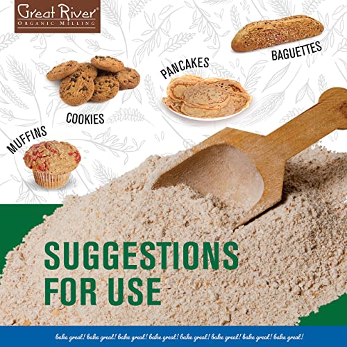 Great River Organic Milling Organic Specialty Spelt Flour, Spelt (Stone Ground), 25 Pound (Pack of 1), 400 Ounce