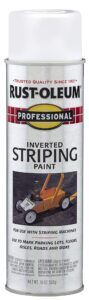 rust-oleum 2593838 professional inverted striping spray paint, 18 oz, white