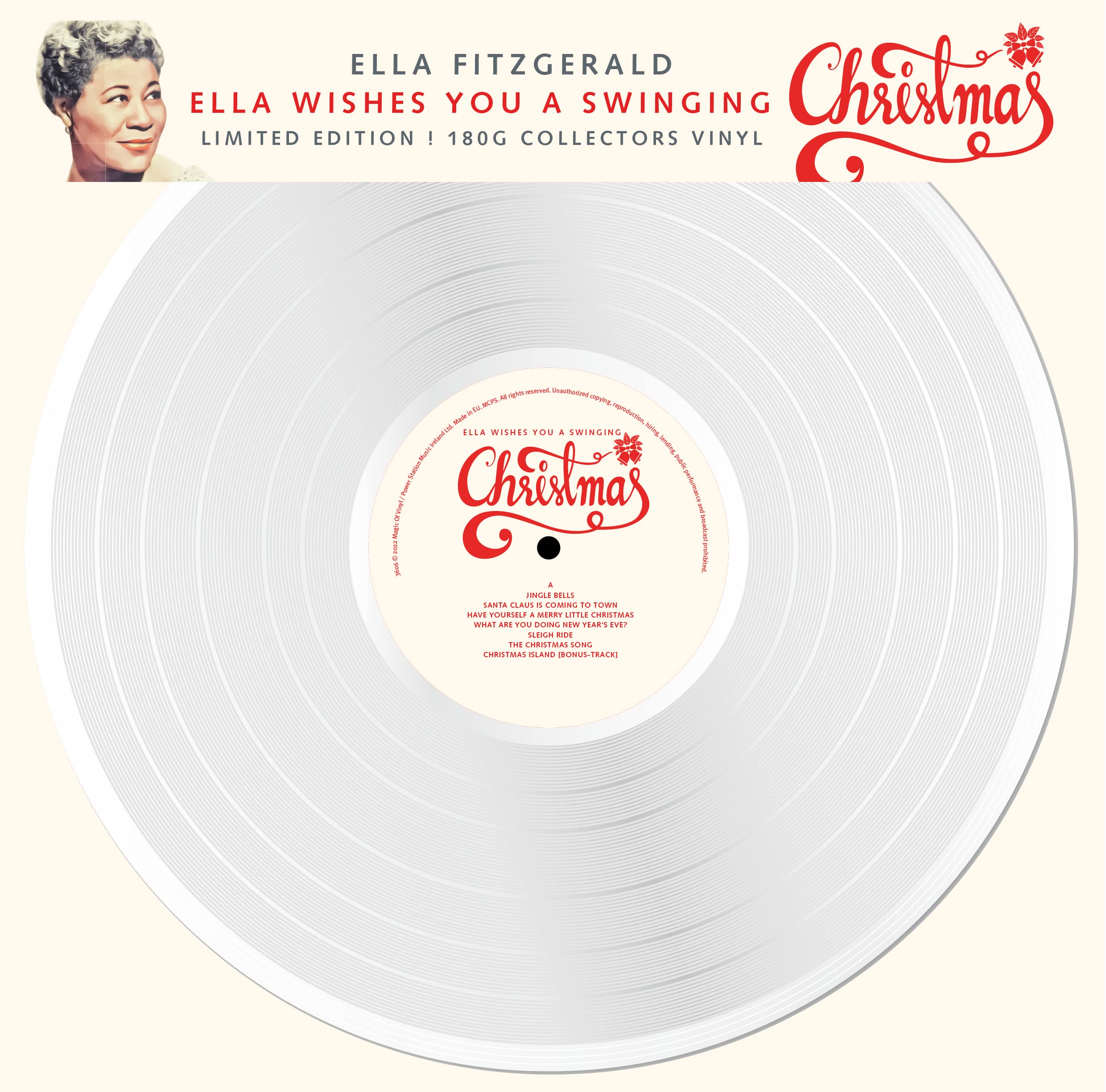 Ella Fitzgerald - Ella Wishes You A Swinging Christmas - Limited Edition White Vinyl