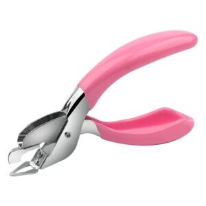 staple removers,dedicated staple remover, stapler remover tool comfort and energy saving, heavy duty remove staple tool with non-slip rubber handle for office school home (pink)