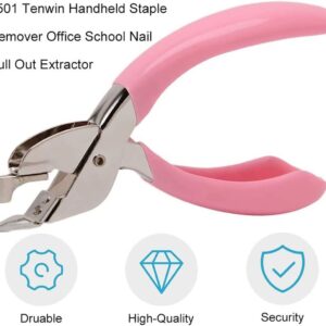 Staple Removers,Dedicated Staple Remover, Stapler Remover Tool Comfort and Energy Saving, Heavy Duty Remove Staple Tool with Non-Slip Rubber Handle for Office School Home (Pink)