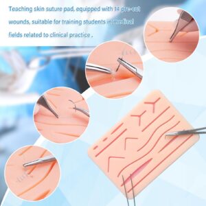 Spectabilis Suture Practice Kit for Medical Students, Silicone Pad Surgery Wounds Closure Suturing, Supplies for Vet Nursing Students Surgical Stitches Kits Only for Training.