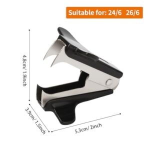 Eagle Staple Remover, Staple Puller, Extra Wide Finger Grip, Steel Jaws, Pack of 3, Black