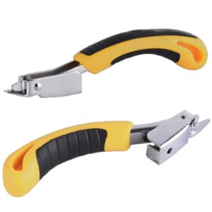 2 pcs staple remover tool heavy duty staple puller upholstery staple remover for remove office school all kinds of nails from furniture and carpet