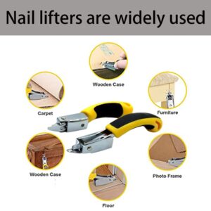 2 Pcs Staple Remover Tool Heavy Duty Staple Puller Upholstery Staple Remover for Remove Office School All Kinds of Nails from Furniture and Carpet