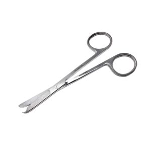 cynamed premium suture stitch scissors with crescent delicate hook - perfect for suture removal, first aid, ems training and more (4.5 in.)