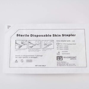 Riverpoint Medical Veterinary Surgical Skin Wound Closure Stapler Disposable Single use 35 Regular Size Stainless Steel Staples