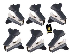 1intheoffice staple remover, claw staple remover, staple remover tool, black, 6 pack"