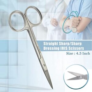 A2Z Premium Quality 5 Pieces Scissors Forceps Hemostats Needle Holders Suture Set Complete Instrument Kit for Educational Training of Medical Procedures Made of Stainless Steel