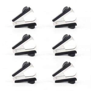 staple remover tool - 6 pack professional claw staples puller, heavy duty jaws stapler removal for office, school, desktop (black)