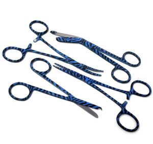 set of 4 bandage scissors 5.5", stitch scissors 4.5" and hemostat 5.5" straight made of premium quality stainless steel scissors