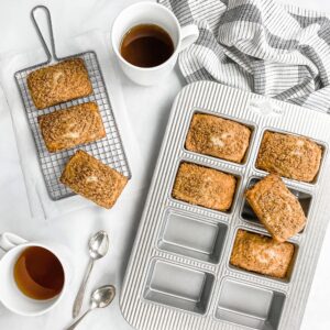 USA Pan Bakeware Aluminized Steel Mini Loaf Pan, 8-Well