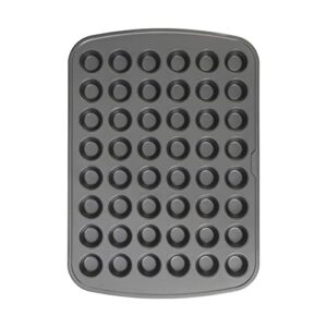 goodcook 48-cup nonstick steel mini cupcake and muffin pan, gray