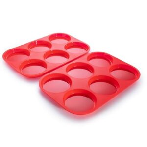 Silicone Texas Muffin Pans (Jumbo-6Cup-2PC)