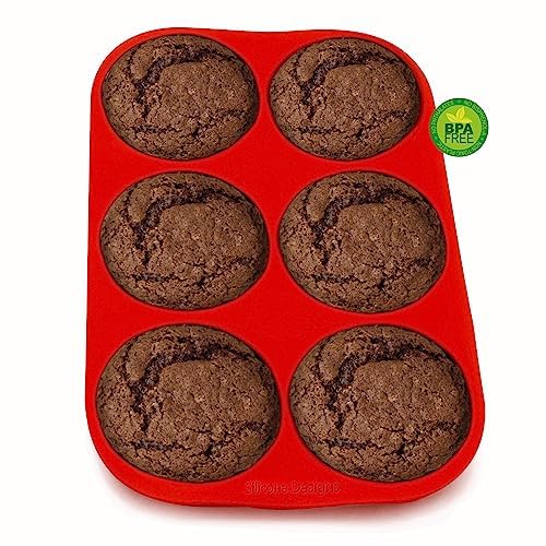 Silicone Texas Muffin Pans (Jumbo-6Cup-2PC)