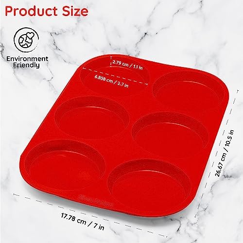 Silicone Texas Muffin Pans (Jumbo-6Cup-2PC)