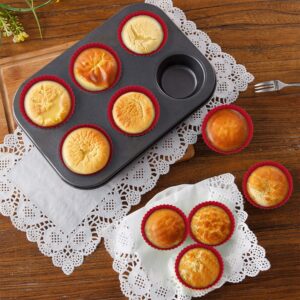 Awpeye Muffin Pan, Standard 12&6 Cup Cupcake Tin Non-Stick Bake Ware Bar Baking Pan and Jumbo Muffin Pans, 20PCS Silicon Cake Cup for Brownies, Cakes and Bar-Cookies