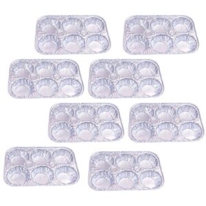 set of 8 disposable aluminum foil muffin pans