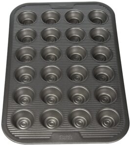 sweet creations bake perfect 24 cup mini muffin pan, silver