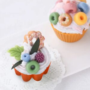 36 Pcs Silicone Cupcake Baking Cups, AIFUDA Reusable Mini Cake Cups Liners Mold Nonstick Muffin Donut Pan, 9 Shapes