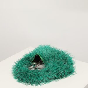 Verdusa Women's Faux Fur Fuzzy Hobo Bag Furry Handbag Purse Green one-size