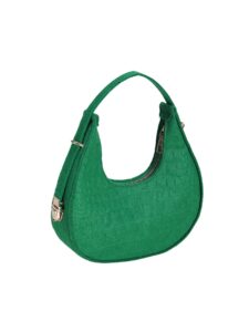 verdusa women's crocodile embossed felt faux leather shoulder hobo bag green one size