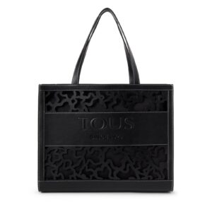 tous amaya kaos shock shopping bag, black, large