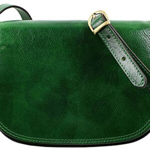 Time Resistance Leather Cross Body Bag for Women Shoulder Bag Messenger Purse (Green) - Gift Box Included