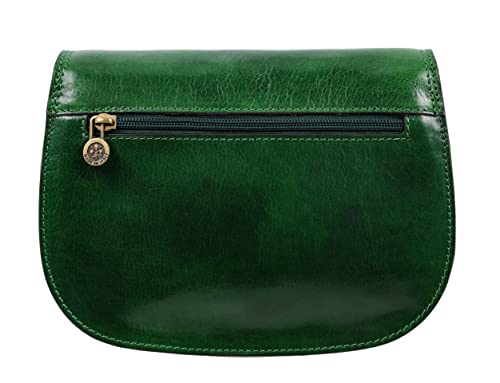 Time Resistance Leather Cross Body Bag for Women Shoulder Bag Messenger Purse (Green) - Gift Box Included