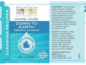 Aura Cacia Down To Earth Essential Oil Blend for Home Care, 2 Fluid Ounce