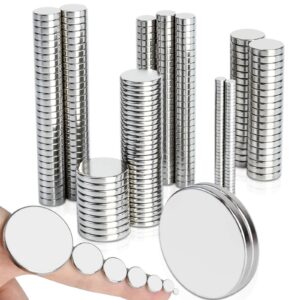 312pcs strong neodymium magnets disc, powerful round rare earth magnets heavy duty small magnets neodymium for muti-use, 7 different size tiny mini magnets for crafts, refrigerator, fridge magnets