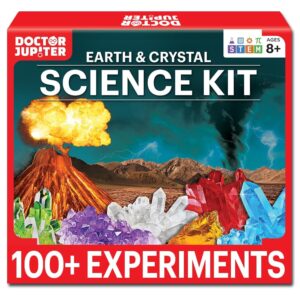 doctor jupiter stem science kit - 100+ experiments| birthday gift ideas, toys for boys & girls ages 7-8-9-10-11-12 year old| volcano kit, crystal growing for kids - amazon exclusive