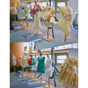 Mini Female Dressmakers Dummy Sewing Mannequin Mini Mannequin Decoration Dummy for Doll Clothes Miniature Dress Display Rack with Wooden Base 1/4 a