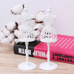 SUPVOX 10pcs Doll Dress Form Mini Mannequin Stand Dress Form Cloth Gown Clothing Clothes Gown Display Mini Mannequin Model Stand for Doll Display Holder Toy