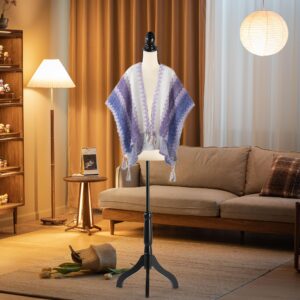 Encomle Dress Form Female Mannequin Torso, Height Adjustable Mannequin Body with Stand for Sewing, Display, Beige