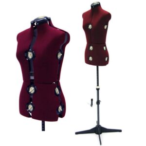 adult female dress form mannequin 12 dial adjustable fabric torso for sewing - size large #fh-8