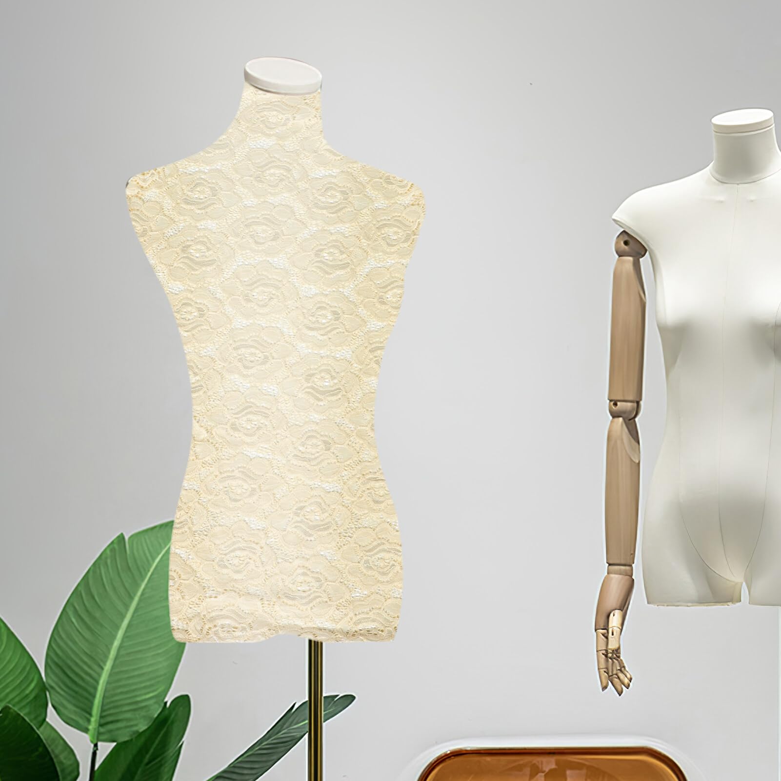 ULTECHNOVO Mannequin Stretch Cover Female Mannequin Lace Fabric Cover: Dressmaker Form Model Display Fitting Styling Tool for Designer Retail Boutique Store Complexion Female Mannequin Cover