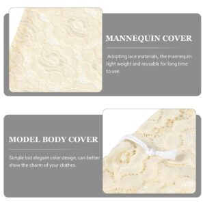 ULTECHNOVO Mannequin Stretch Cover Female Mannequin Lace Fabric Cover: Dressmaker Form Model Display Fitting Styling Tool for Designer Retail Boutique Store Complexion Female Mannequin Cover