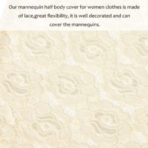 ULTECHNOVO Mannequin Stretch Cover Female Mannequin Lace Fabric Cover: Dressmaker Form Model Display Fitting Styling Tool for Designer Retail Boutique Store Complexion Female Mannequin Cover