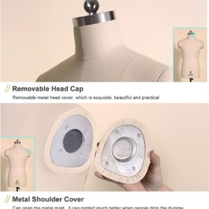 lyf Plus Size Sewing Male Mannequin Torso with Tripod Stand, Mens Dressmakers Manikin Body, for T-Shirts/Jackets Teaching Dress Forms ( Size : XXXL 110 )