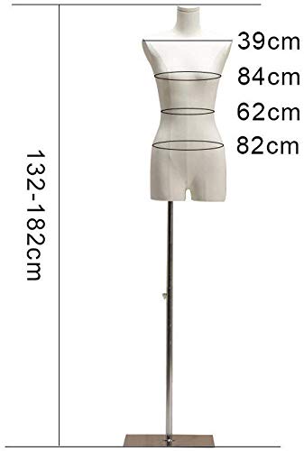 Mannequin Torso Mannequin Dress Form Torso Female Tailors Dummy Dressmakers Students Display Bust with Solid Wood Arm Detachable for Apparel Jewelry Show