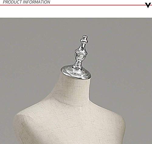 Mannequin Torso Mannequin Dress Form Torso Female Tailors Mannequin Dressmakers Dummies Fashion Students Display Bust Torso Universal Caster Base for Clothing Jewelry Show (Silver Small)