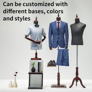 Male Dress Form, Height Adjustable Mannequin Body Torso, Mannequin for Display and Sewing, Including Pants Rack and Shoe Rack (Grey, T-9)